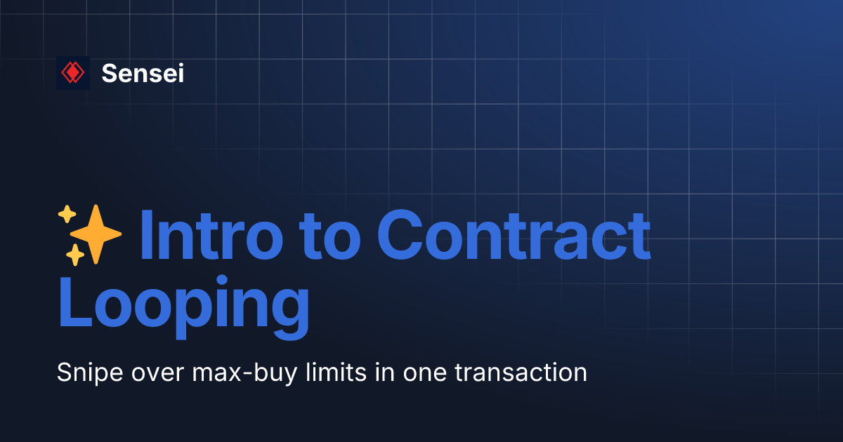 Intro to Contract Looping | Sensei